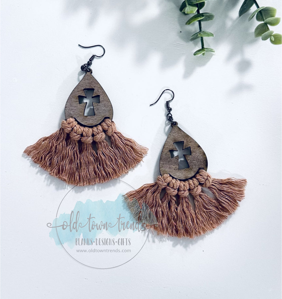 Cross 1 Macrame Teardrop Earring File, SVG, cut file, earring pattern ...