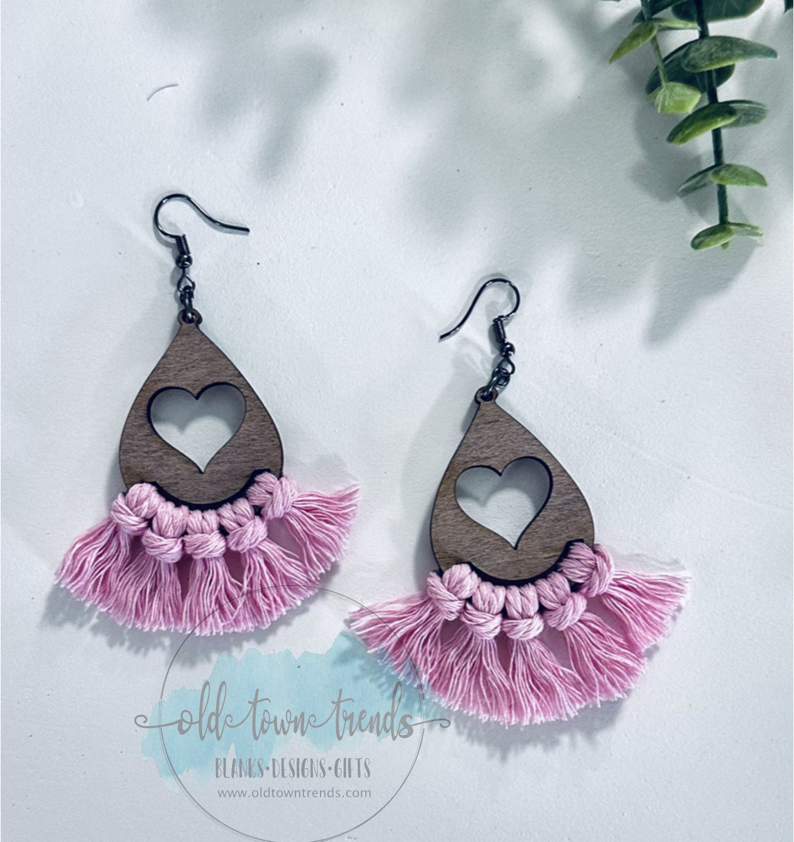 Heart 1 Macrame Teardrop Earring File, SVG, cut file, earring pattern ...