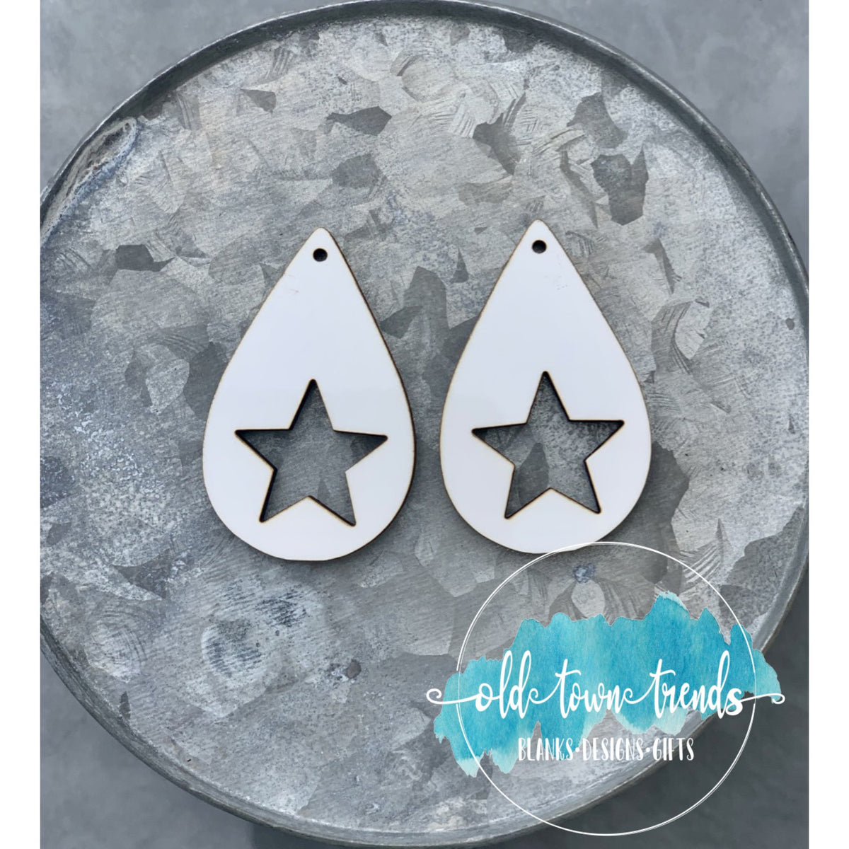 Earring Sublimation Blanks, 1.6 inch Tear Drop Star Cut Out Sublimatio ...