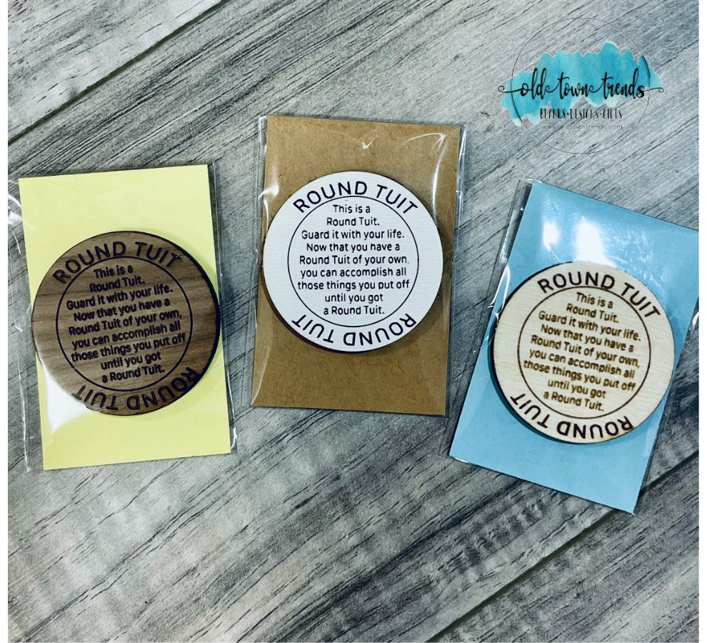 Round Tuit token svg, scrap buster svg, engraved patterns, glowforge ...
